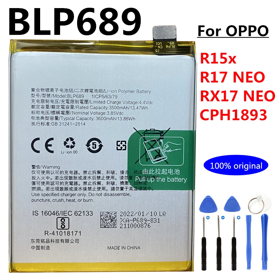 Original-3600mAh-BLP689-Replacement-Battery-for-Oppo-R15x-R17-NEO-RX17 ...