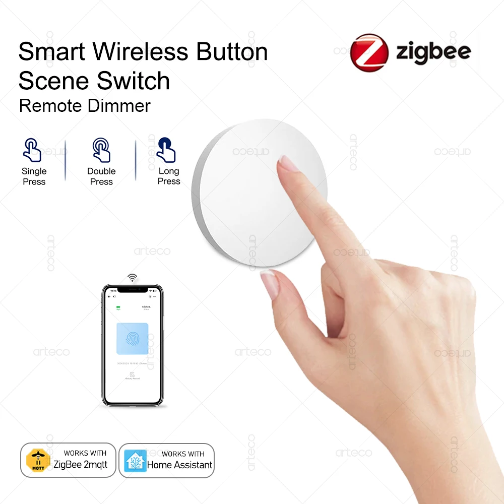 Zigbee-Button-Smart-Wireless-Remote-Control-Scene-Switch-Battery ...