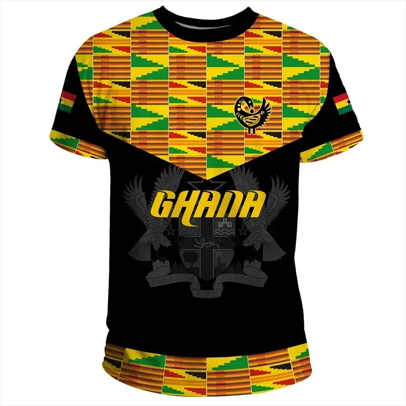 Ghana Flag Map 3D Printed T Shirt For Men Clothes Casual Kids T-Shirt ...