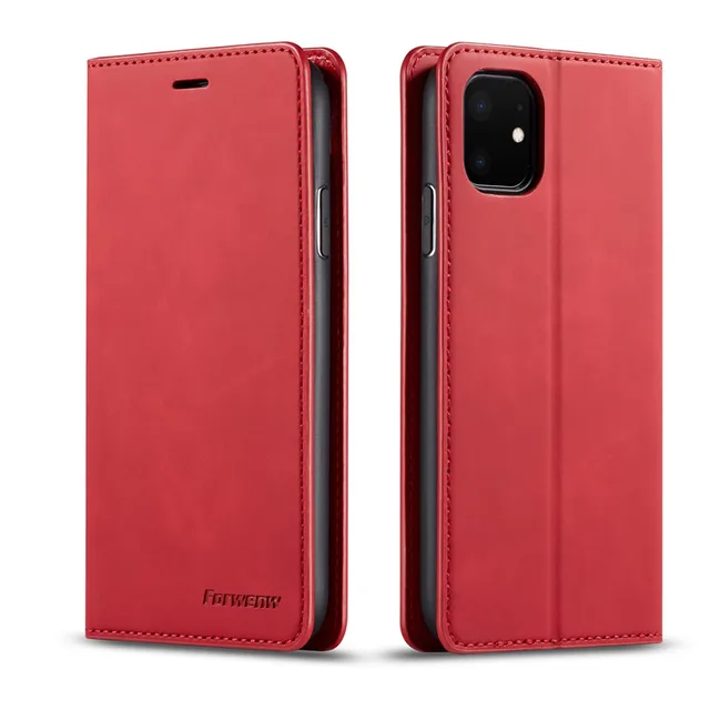 Forwenw Magnetic Flip Leather Case For iPhone 14 13 12 11 Pro Max XS XR ...