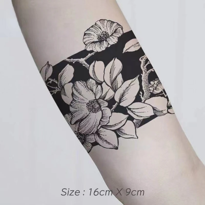 Negative Space Flower Tattoo