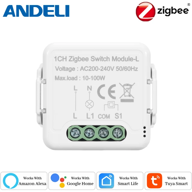 Tuya Smart Life ZigBee 3.0 DIY Smart Light Switch Module No Neutral Wire Required Smart Breaker ...