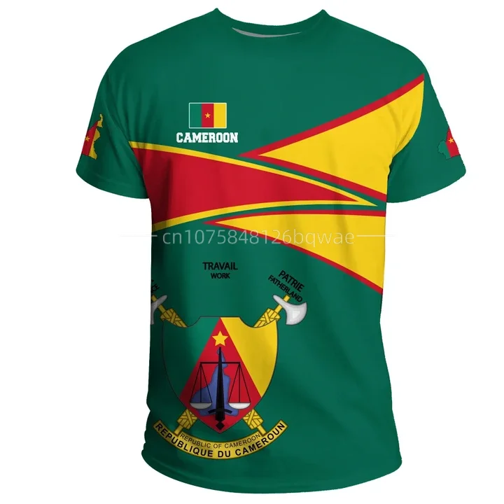 Cameroon-Heren-Ronde-Hals-T-Shirt-Ronde-Hals-3d-Print-Hoge-Kwaliteit-T ...