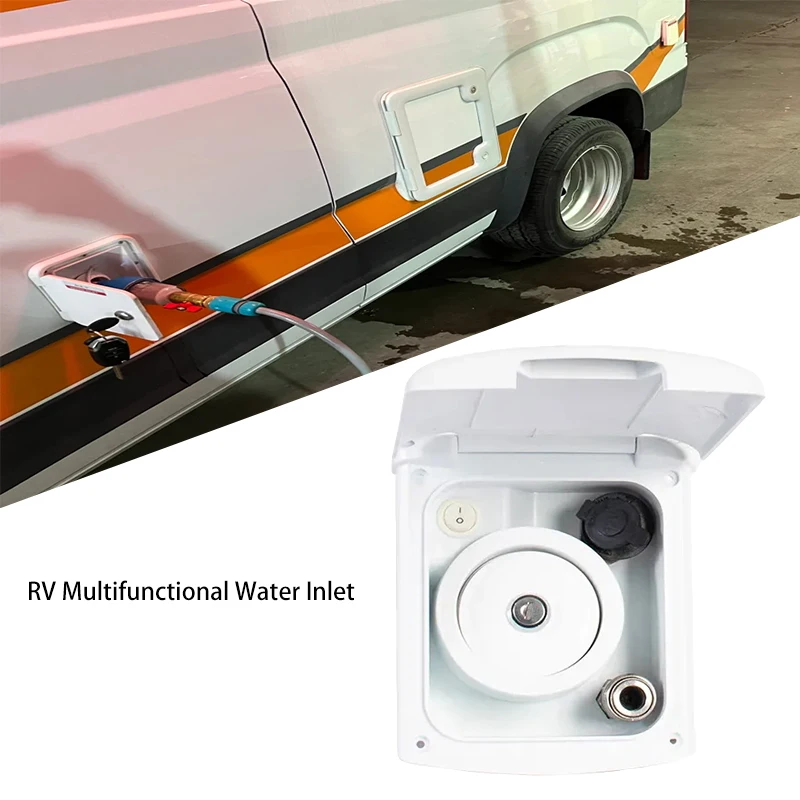 RV Multifunctional Water Filler Combined Water Inlet Camper Trailer ...
