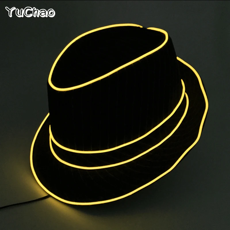 LED-Light-Up-Gentleman-s-Hat-Fashion-Costume-Accessories-Luminous-Hat ...
