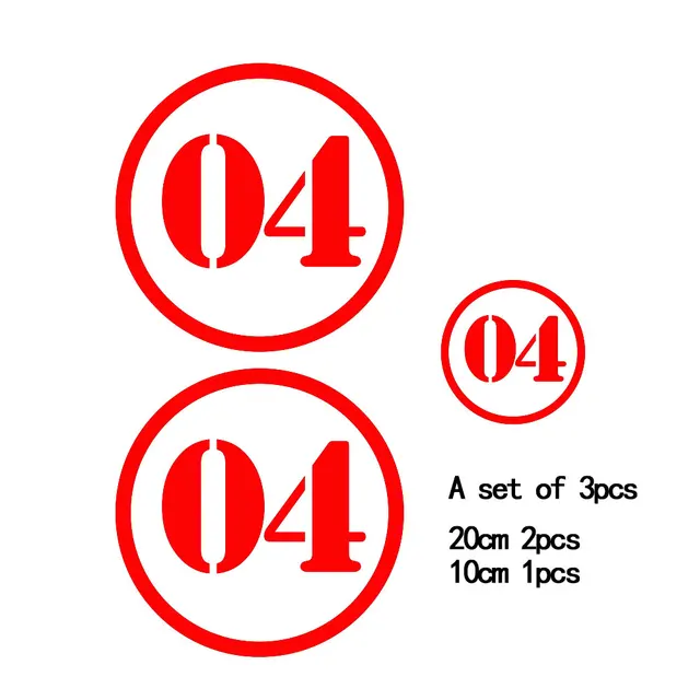 Race Car Number Decals Set Of 3 Custom Race Number Stickers - For Track ...