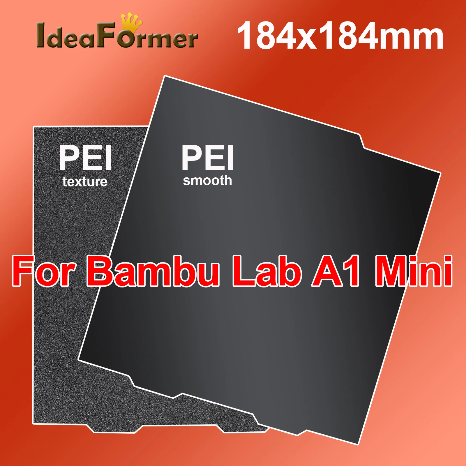 1-2PC-PEI-A1-mini-Black-Sheet-For-Bambu-Lab-Build-Plate-Double-side ...