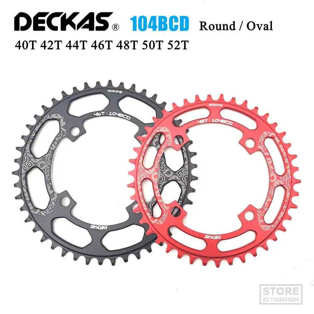 DECKAS 104BCD Bike Chainring 40T 42T 44T 46T 48T 50T 52T Tooth Narrow ...