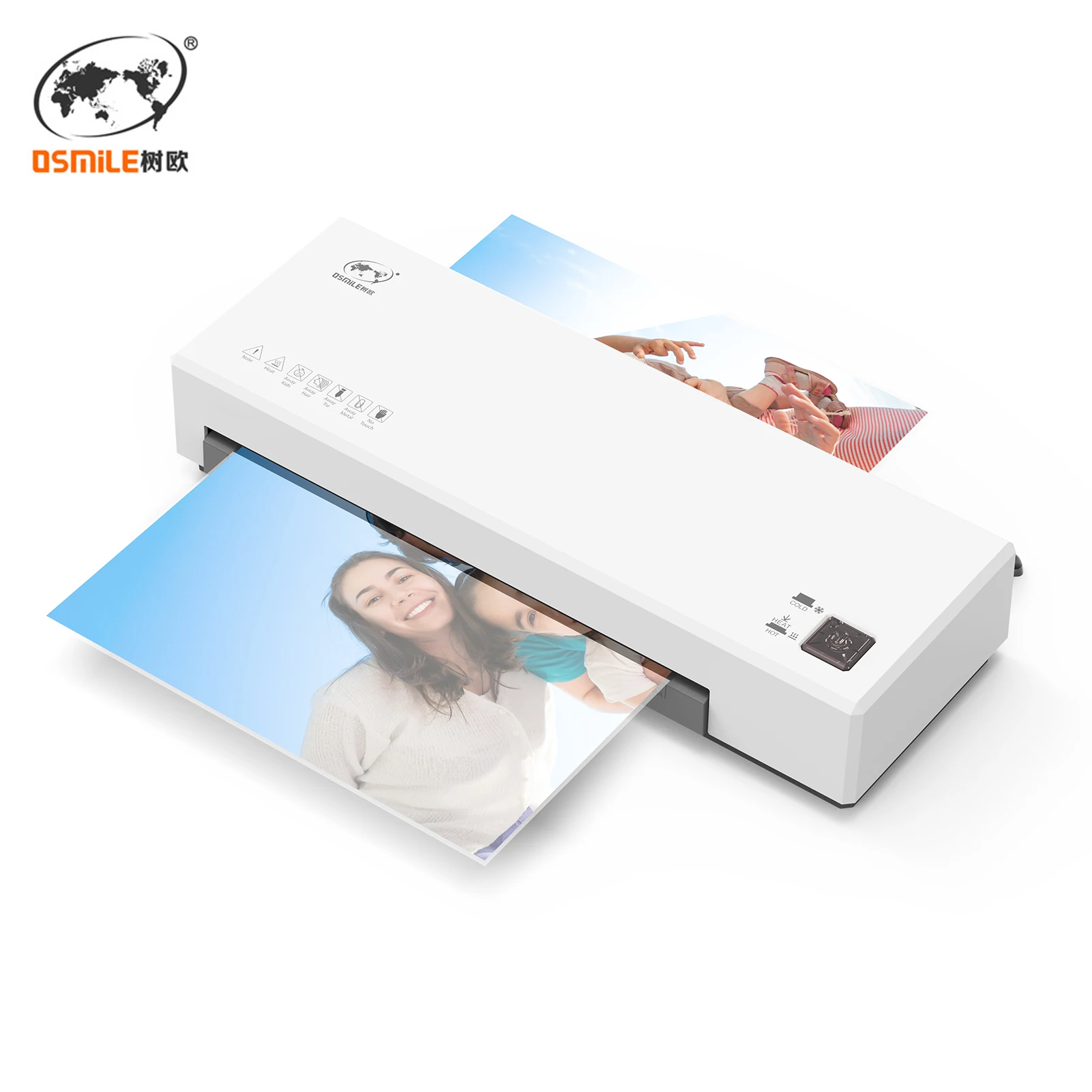 OSMILE SL266 Desktop Laminator Machine Set A4 Size Hot and Cold Lamination 2 Roller System for ...