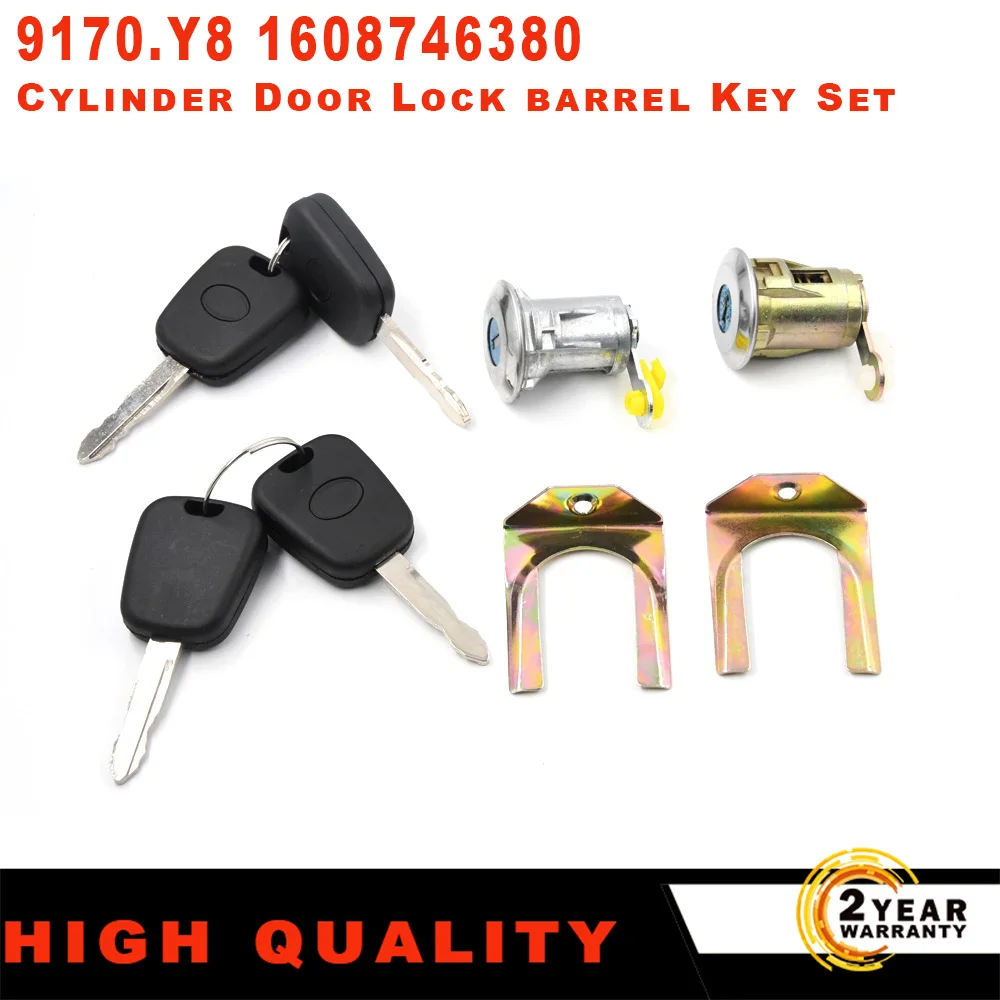 Car-Cylinder-Door-Lock-Barrel-Key-Set-05-14-For-Peugeot-107-Citroen-C1 ...
