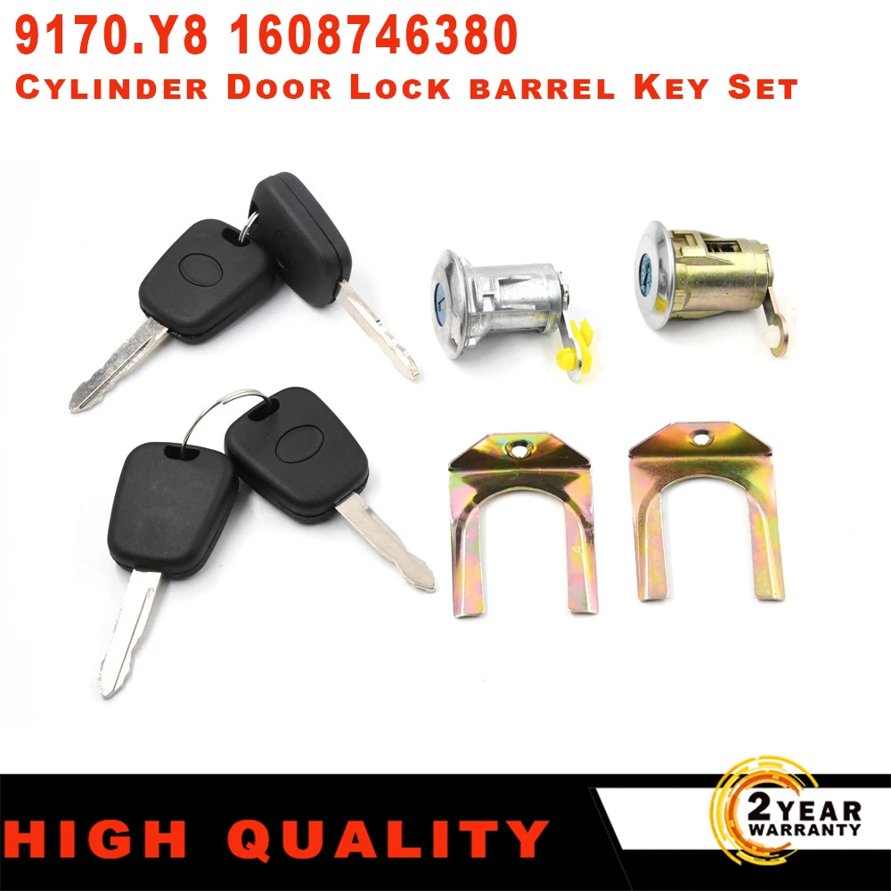 Car Cylinder Door Lock Barrel Key Set 05-14 For Peugeot 107 Citroen C1 Toyota Aygo 9170.Y8 ...