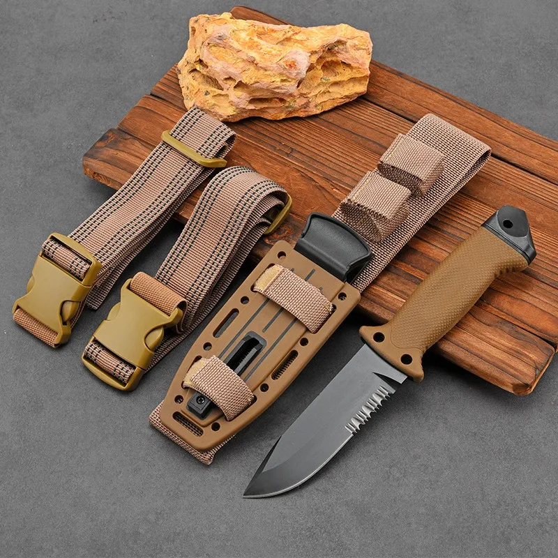 Outdoor-Survival-Knife-High-Hardness-One-Piece-Camping-Mountaineering ...