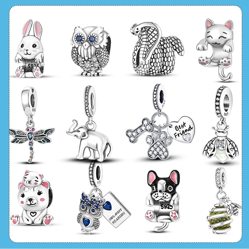 925 Animal Charms Original Pandora | Pandora Charm Bracelet Animals ...