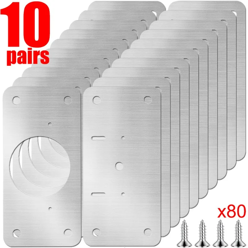 1-10pair-Hinge-Repair-Plate-Furniture-Drawer-Cabinet-Repair-Fixing ...