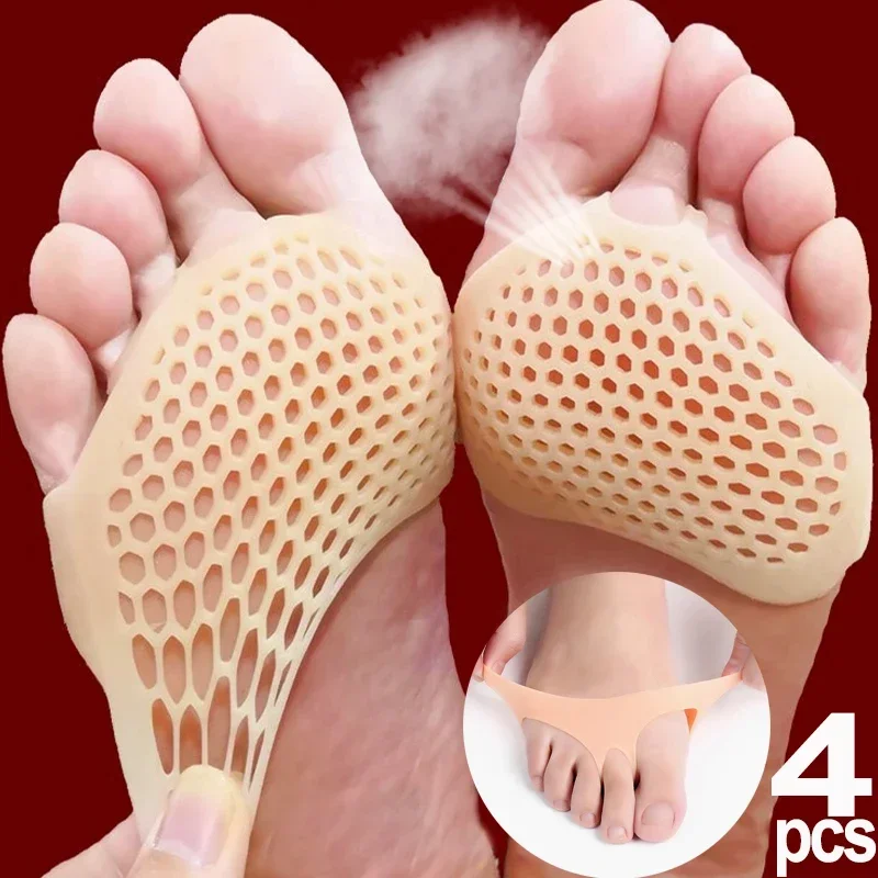 Silicone-Metatarsal-Pads-Toe-Separator-Pain-Relief-Foot-Pads-Orthotics ...