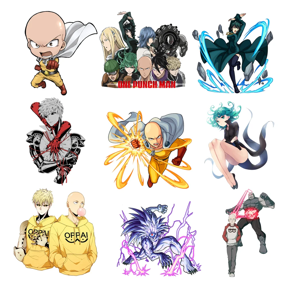 ONE PUNCH MAN Thermo Sticker Anime Stripes Iron on Transfers For ...