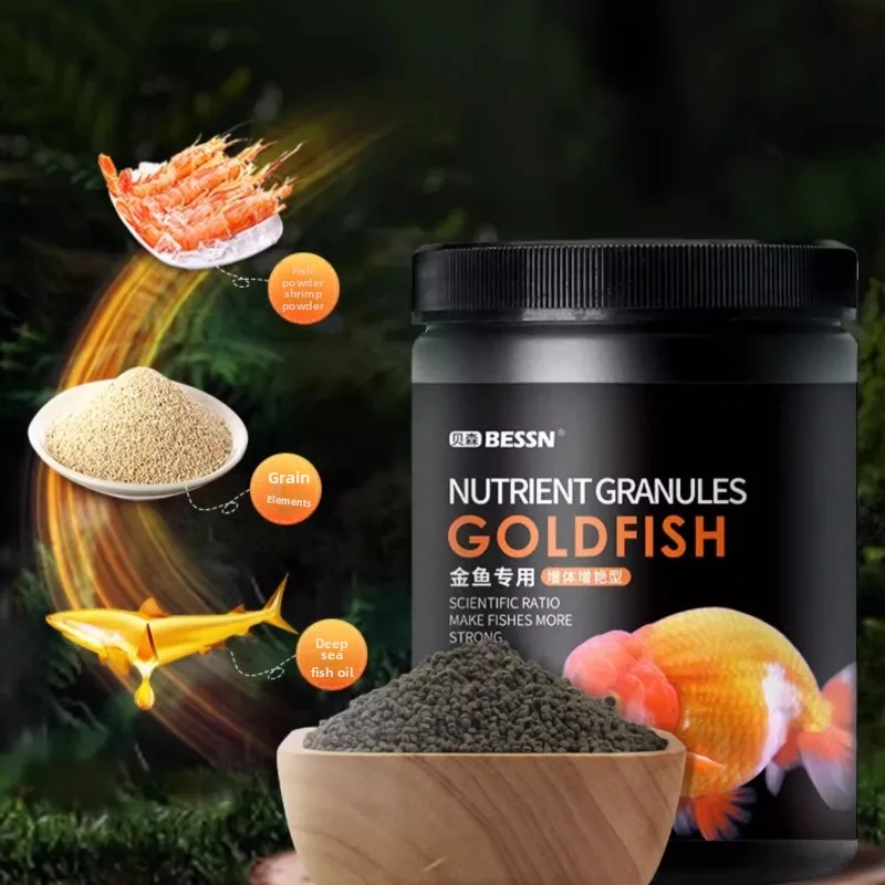 BESSN Floating Goldfish Food - Premium Pellets for Lionhead, Ranchu ...