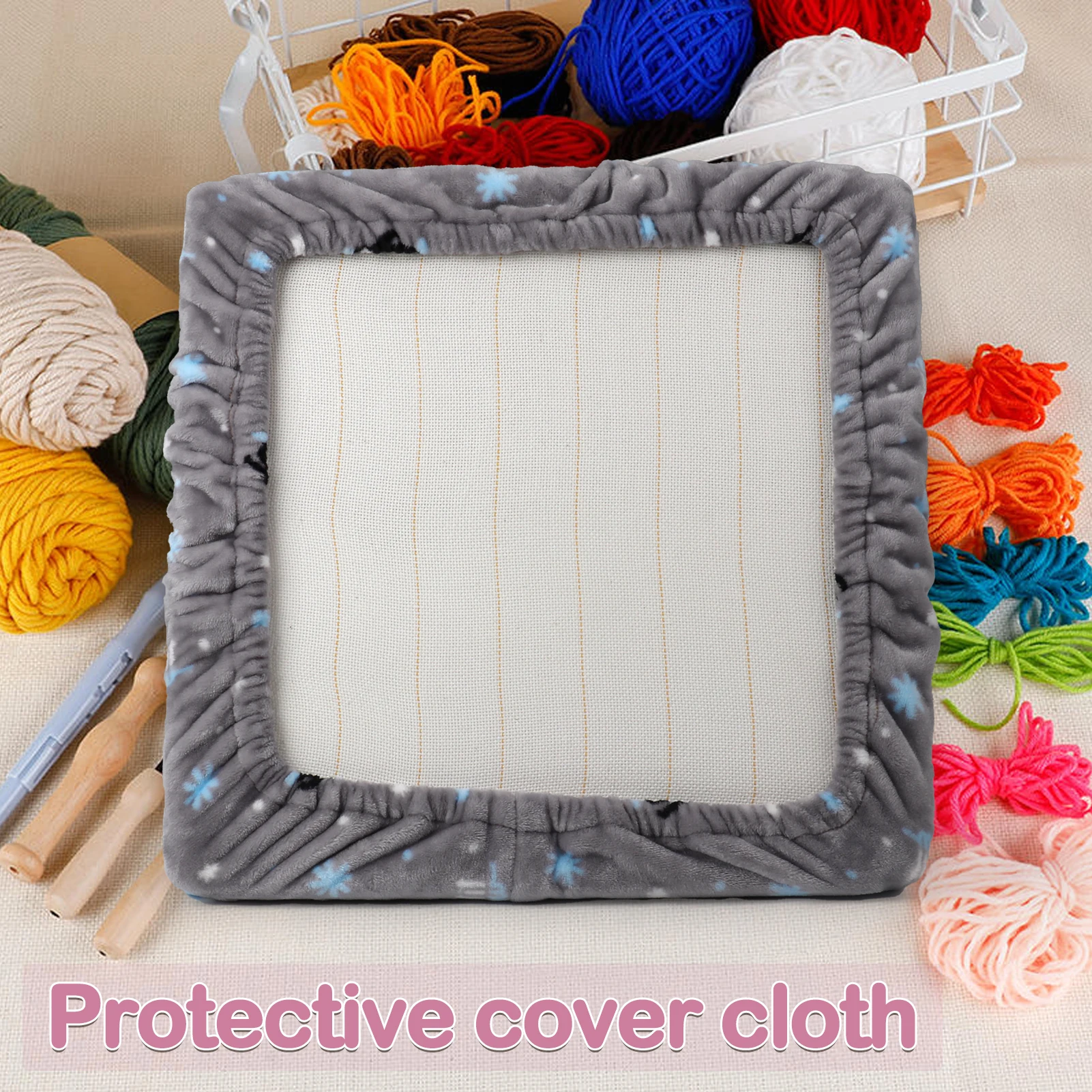 Square Embroidery Hoop Wooden Gripper Strips For Punch Needle Frame ...