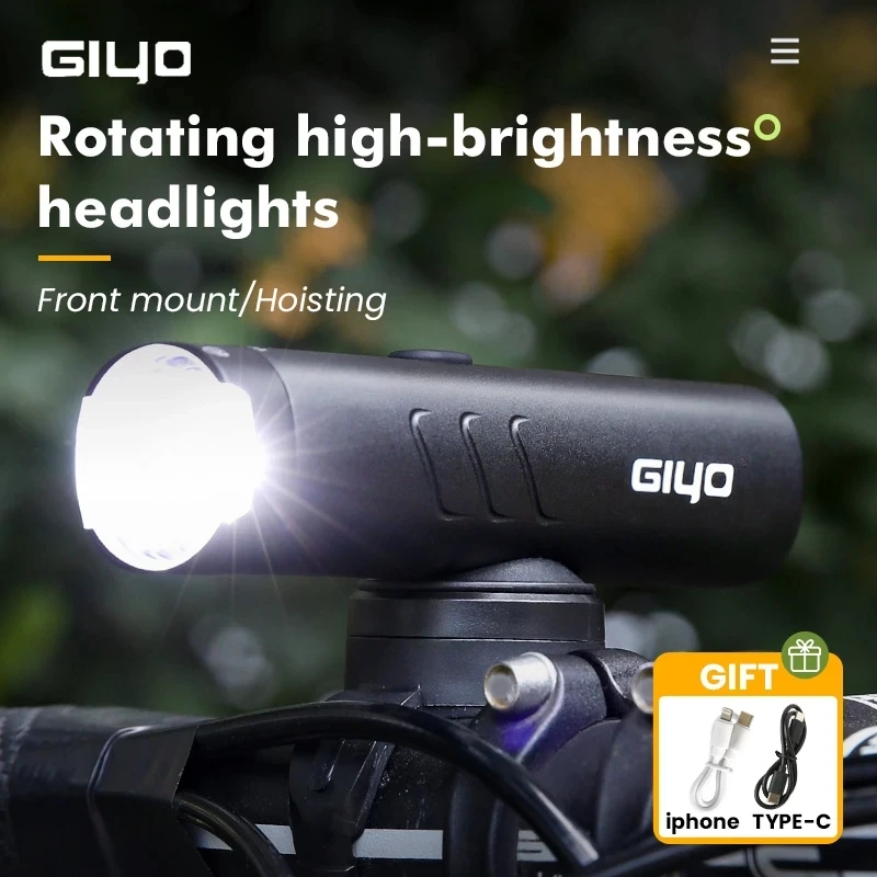 Giyo 900-1500 Lumen Bike Light 4000mah German-gauge Anti Glare Bicycle ...