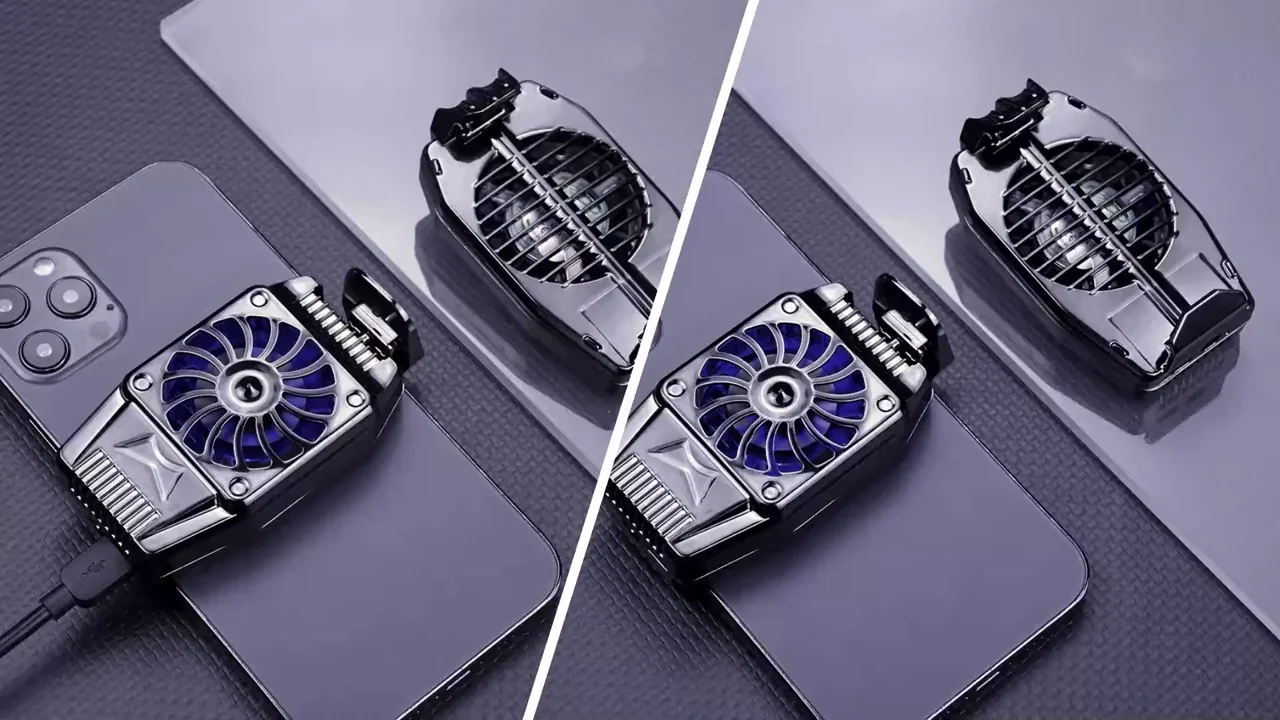 Rechargeable Universal Mini Mobile Phone Cooling Fan Radiator Turbo ...