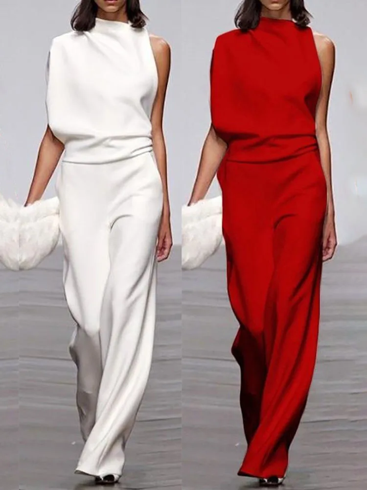 Mono-Blanco-de-fiesta-con-hombros-descubiertos-para-mujer-peleles ...