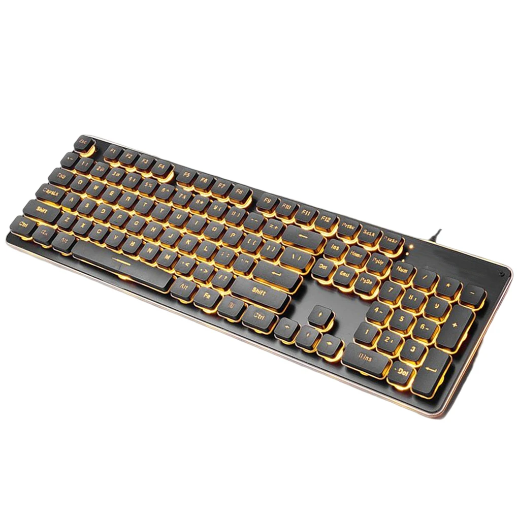 USB-Wired-Keyboard-LED-Key-Board-Waterproof-Anti-slide-Silent ...