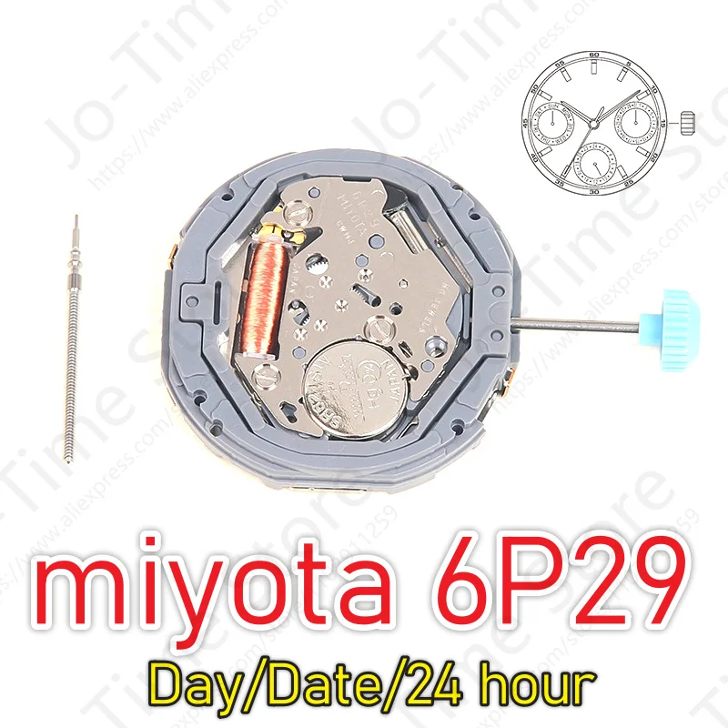 Japan-MIYOTA-6P29-Movement-3-6-9-Small-Second-Quartz-Movement-Watch ...
