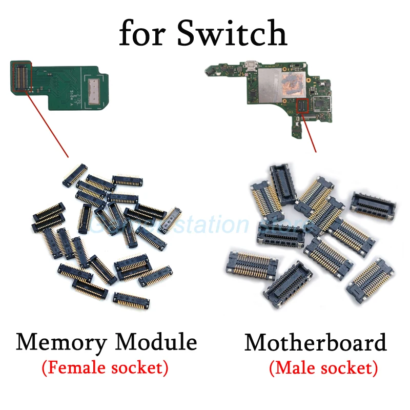 Original-for-Nintendo-Switch-NS-Motherboard-Memory-Card-Slot-Socket ...
