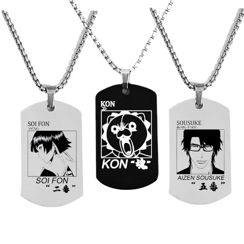 Anime Bleach Gotei 13 Captain Necklace Stainless Steel Laser Pendant ...