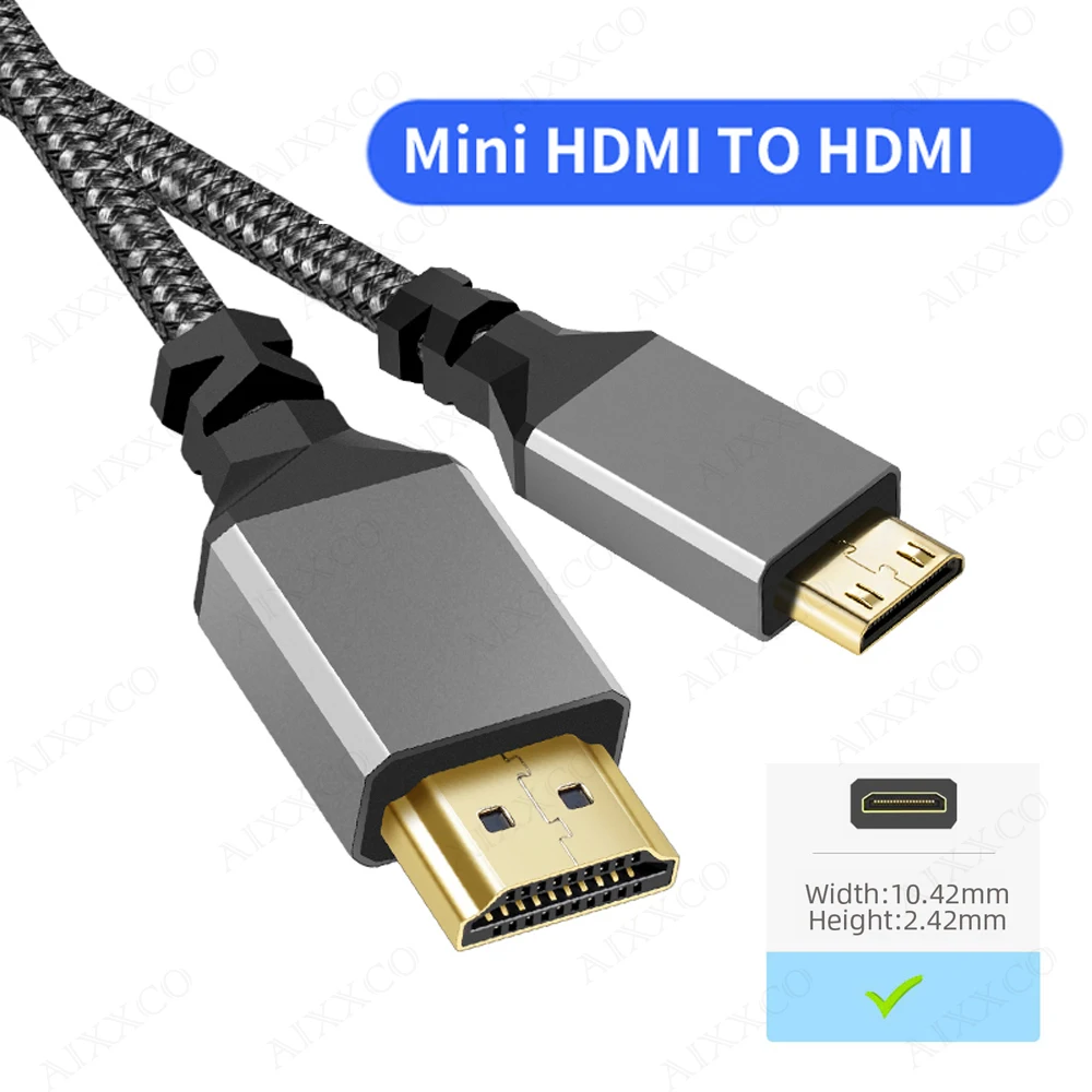 Mini-HDMI-To-HDMI-High-Speed-2-0-Cable-4K-60HZ-1080P-3D-for-Tablet ...