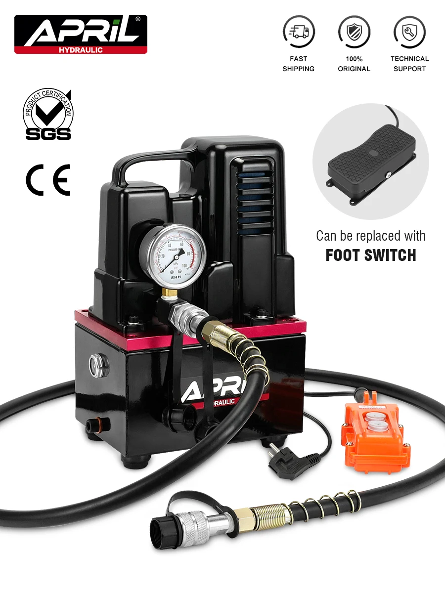 220V-1-2KW-High-Voltage-Electric-Pump-Tools-Manual-Foot-Switch-Electric-Hydraulic-Pump-Hydraulic ...