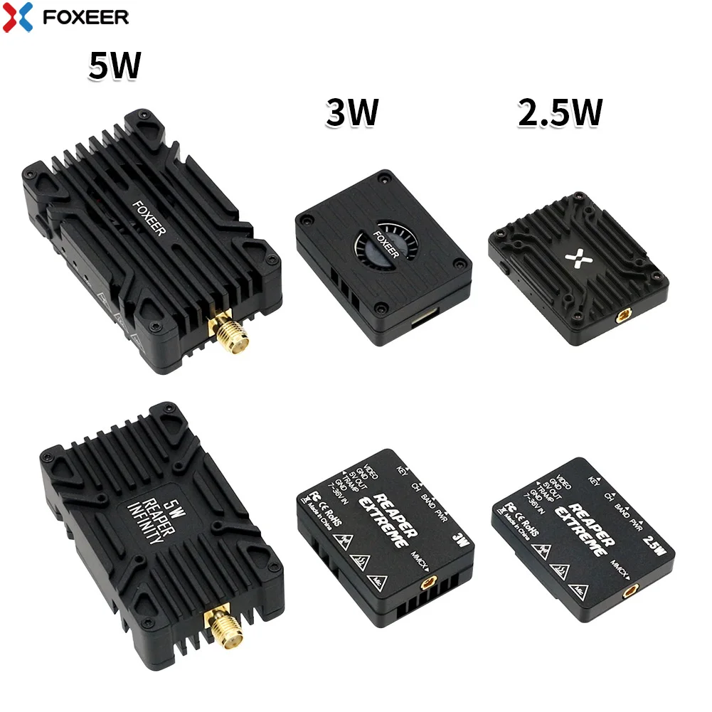 FOXEER-Reaper-Extreme-5W-1-8W-2-5W-3W-10W-FPV-Transmitter-Adjustable ...