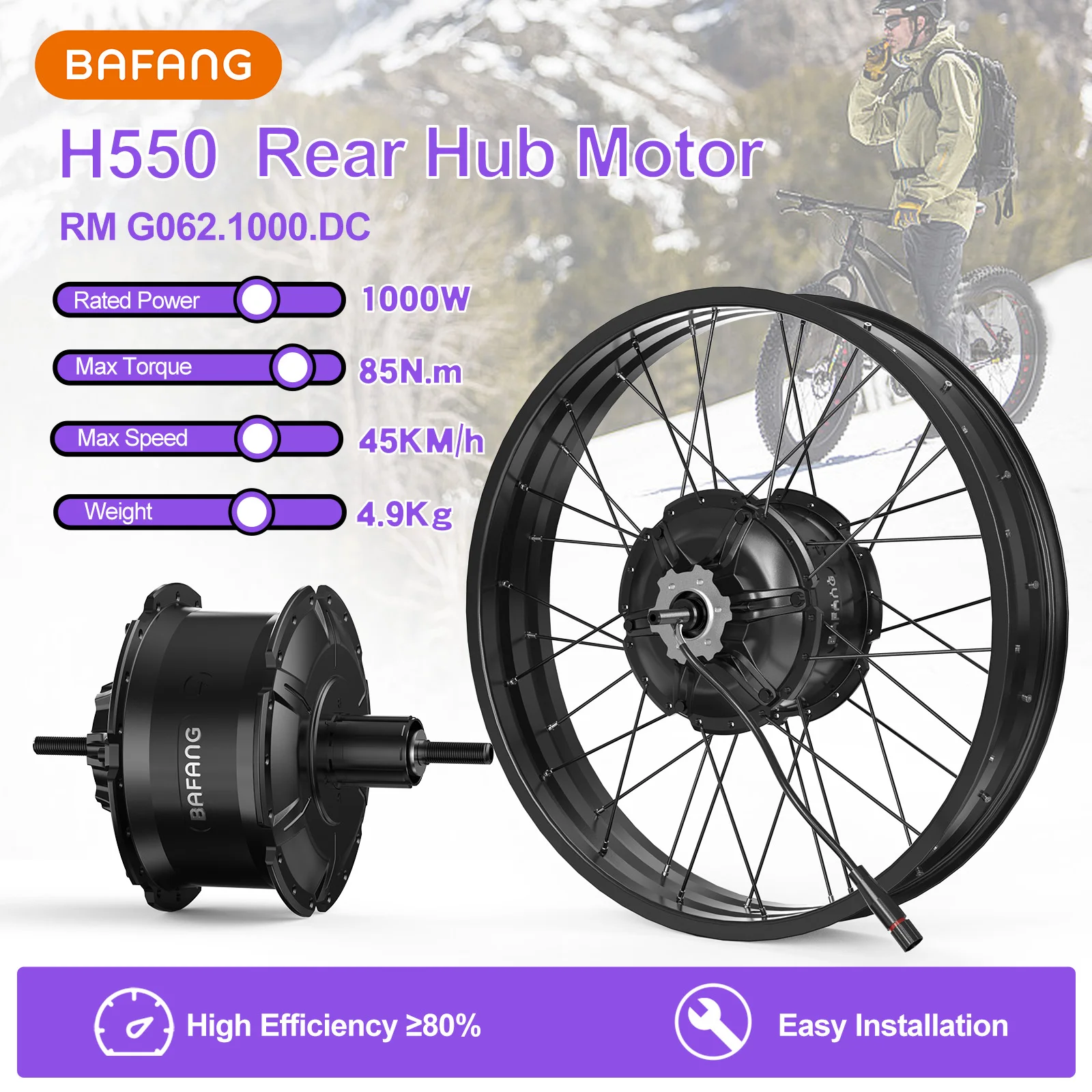 BAFANG Wheel Hub Motor 48V 1000W 750W 500W Fat tyre Electric Bicycle ...