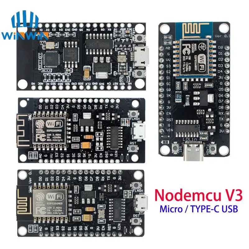 Wireless-Module-NodeMcu-V3-CH340-Lua-WIFI-Internet-Of-Things-Development-Board-ESP8266-With-Pcb ...