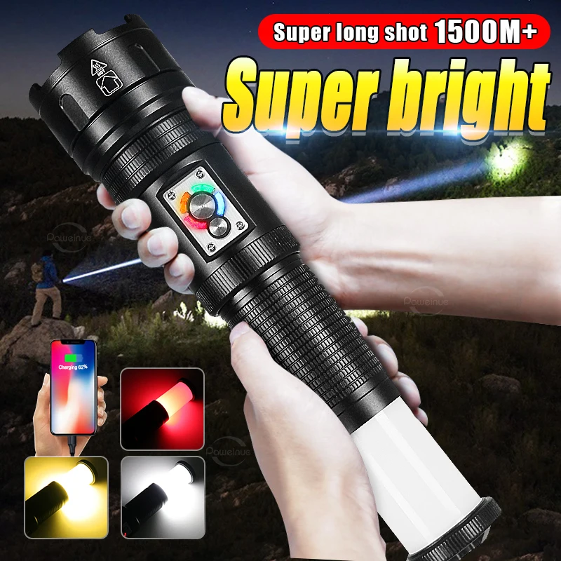 Super-High-Power-LED-Flashlight-Recharge-Flashlight-Powerful-Torch ...