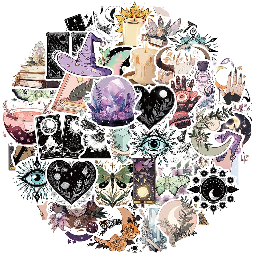 10/30/50PCS Boho Witchy Apothecary Stickers Witch Goth Aesthetic ...
