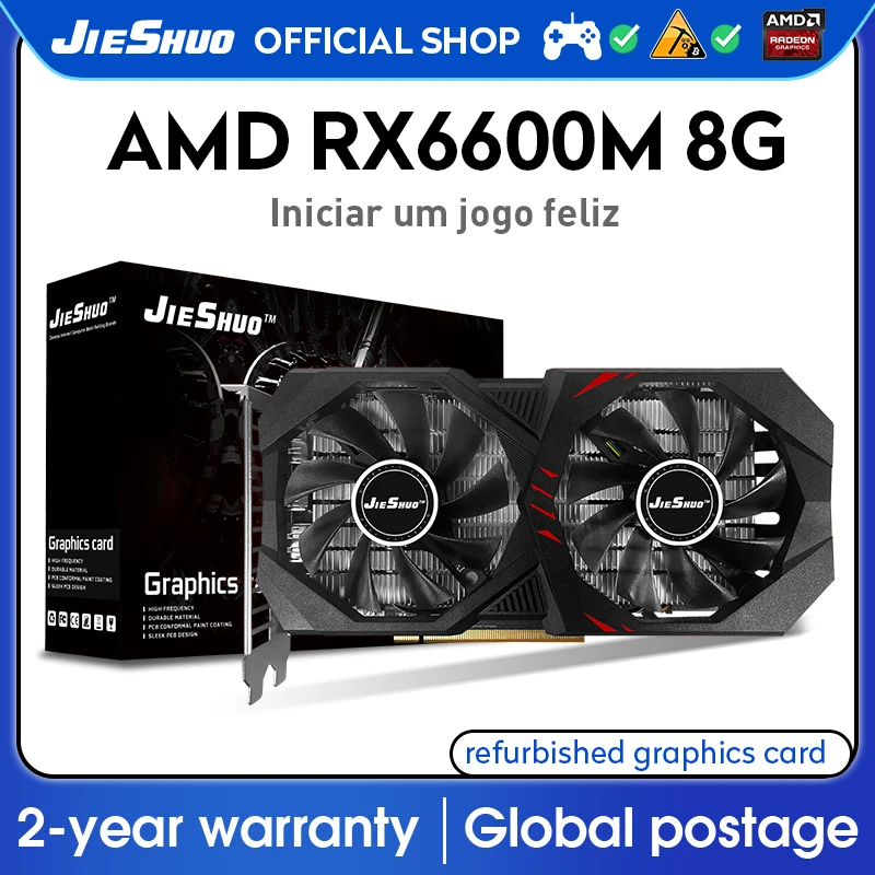 Brand New Jieshuo Rx 6600m 8g 128bit Gddr6 Hashrate Up To 31mh, Amd ...