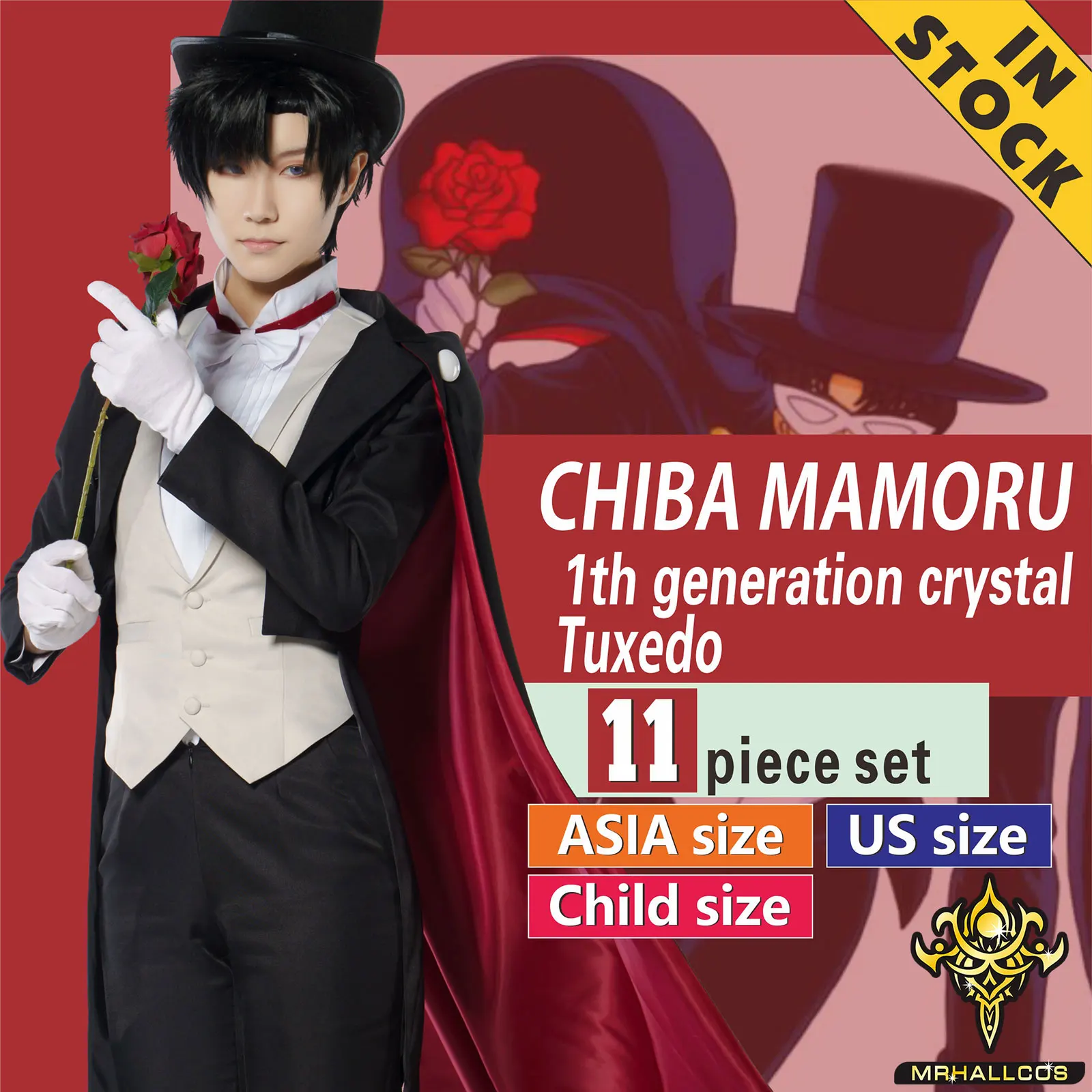 MRHALLCOS-Amine-Cosplay-Sailor-Moon-Chiba-Mamoru-Crystal-Tuxedo-outfits ...