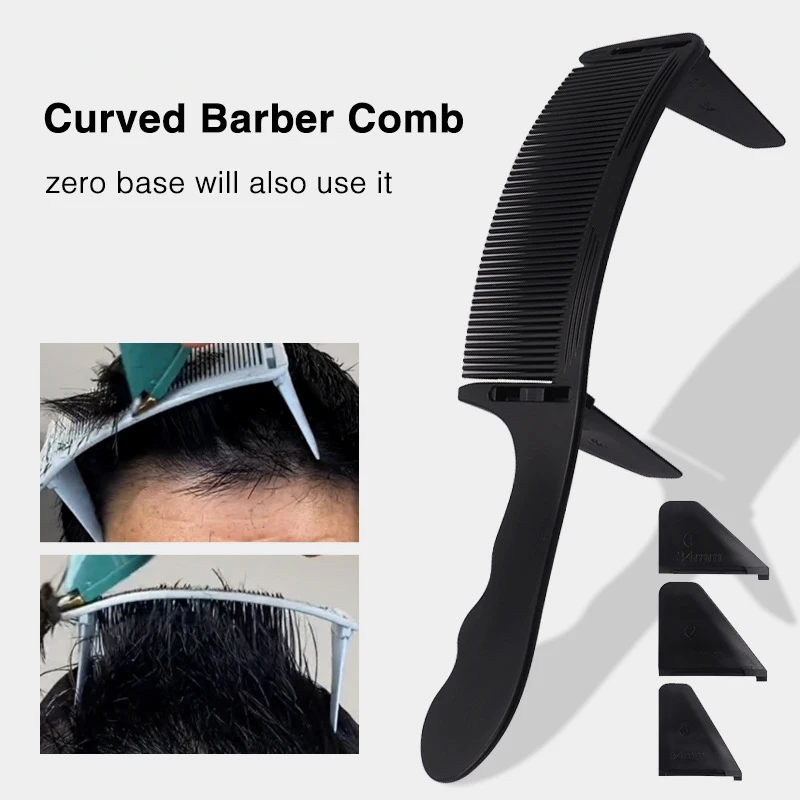 Men-Professional-Curved-Comb-Shaver-Hair-Clipper-Flat-Top-Comb-Barber ...
