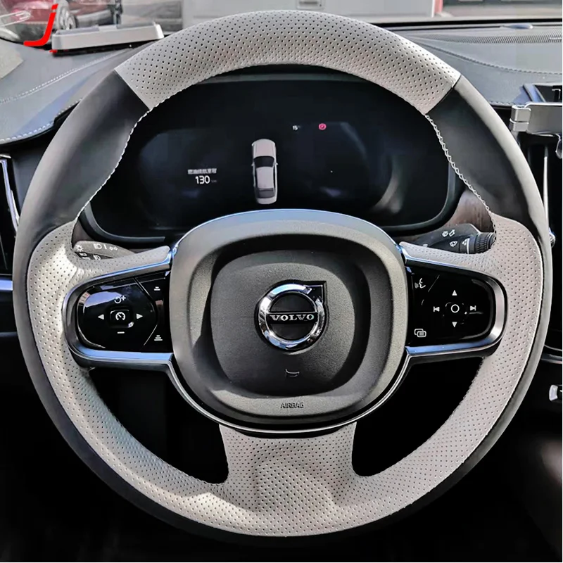 White-Genuine-Leather-for-Volvo-XC90-XC60-V90-V60-S90-S60-Hand-Sewing ...