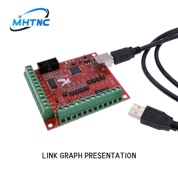 Breakout Board CNC USB MACH3 100Khz 4 Axis Interface Drive Motion Controller Flying Carving Card ...