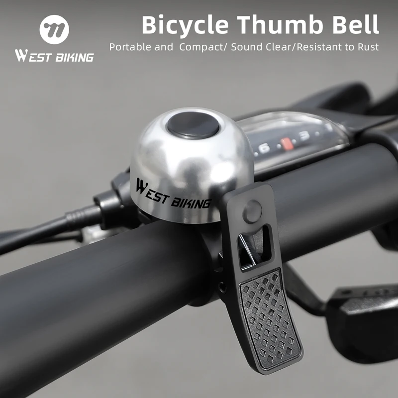 WEST BIKING Bicycle Bell Aluminum Alloy Cycling Handlebar Durable Bell ...