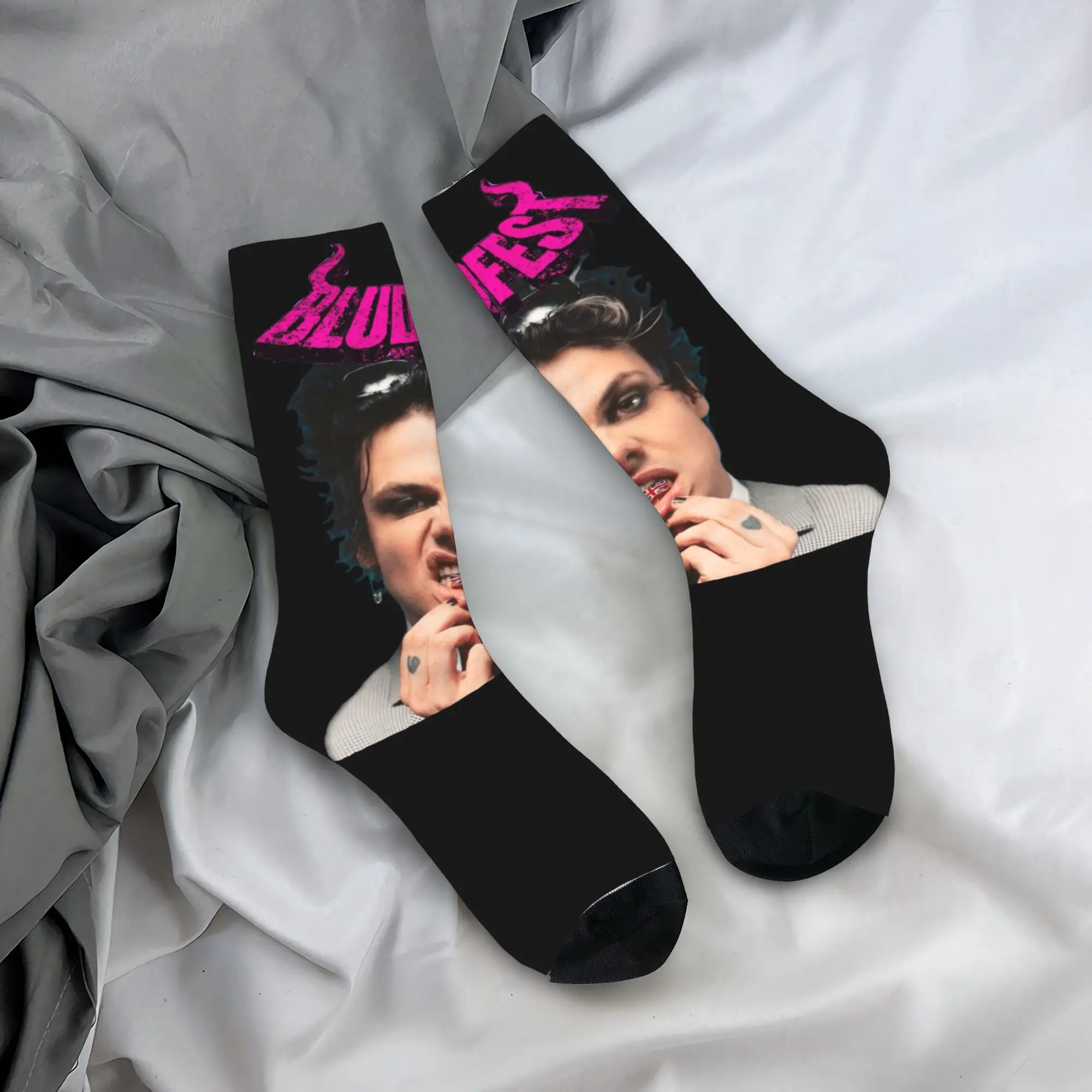 Yungblud Stockings Bludfest Graphic Fashion Socks Spring Anti Skid ...