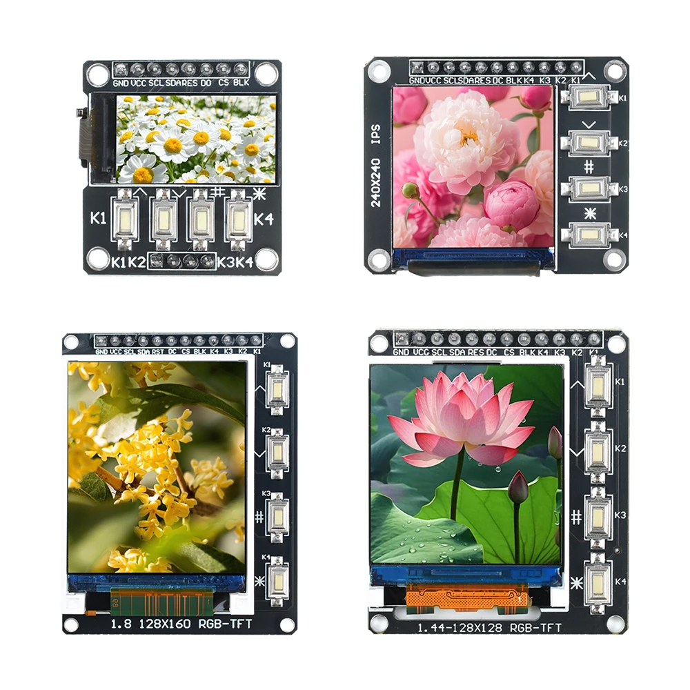 TFT Display 0.96/1.3/1.44/1.8 inch TFT IPS Full Color Screen LCD ...