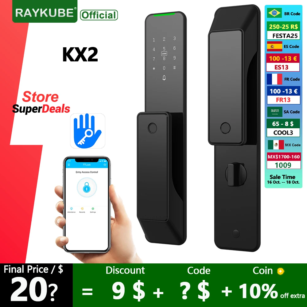 RAYKUBE-Bluetooth-Fechadura-da-porta-eletr-nica-inteligente-com-impress ...