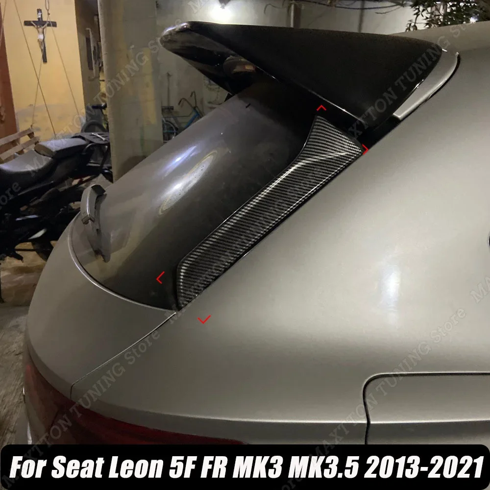 1-Pair-Glossy-Black-Rear-Window-Side-Car-Spoiler-Wing-For-Seat-Leon-5F ...
