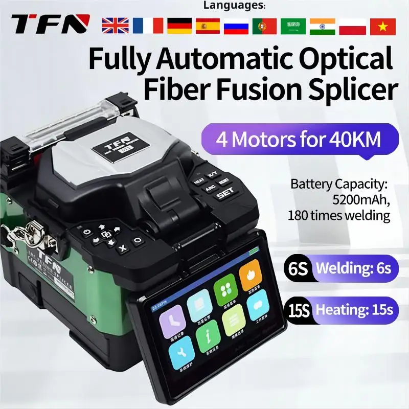 TFN-M1-Fiber-Optic-Fusion-Splicer-FTTH-Fully-Automatic-Optical-Fiber ...