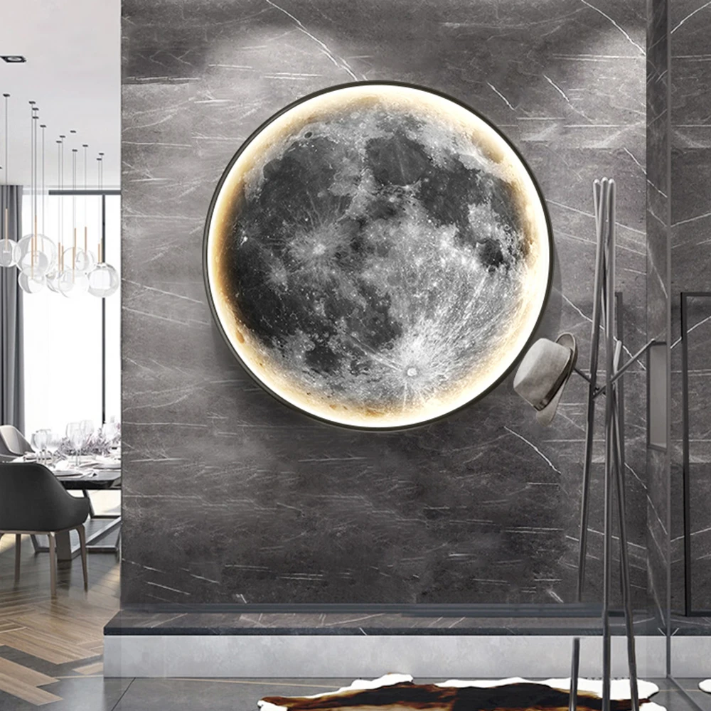 Iralan Moon Wall Light 3d Mural Earth Wall Light Remote Control Ceiling ...