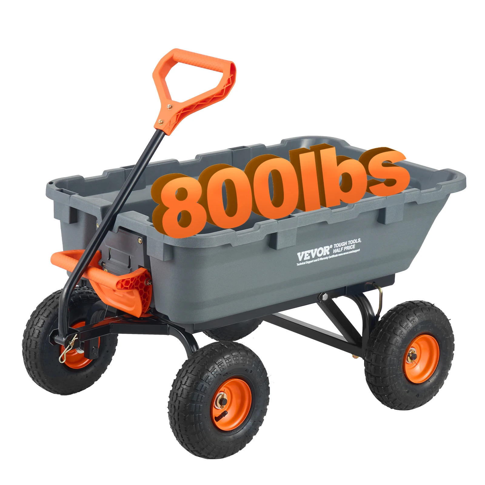 VEVOR-Garden-Cart-Durable-Poly-Dump-Cart-with-Simple-Assembly-Steel ...