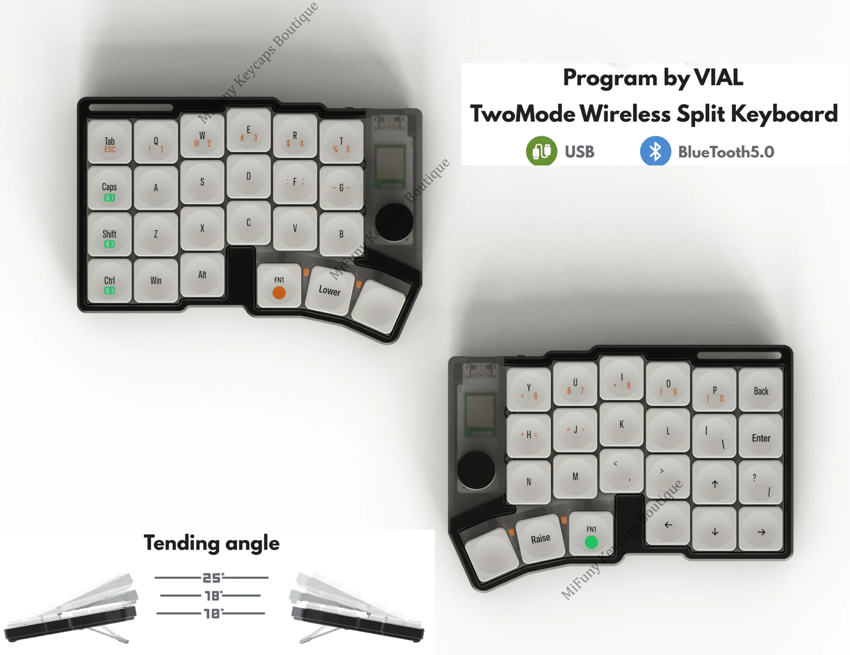 PreSale Cornix Split Keyboard with Tenting Leg Low Profile Hot Swap ...